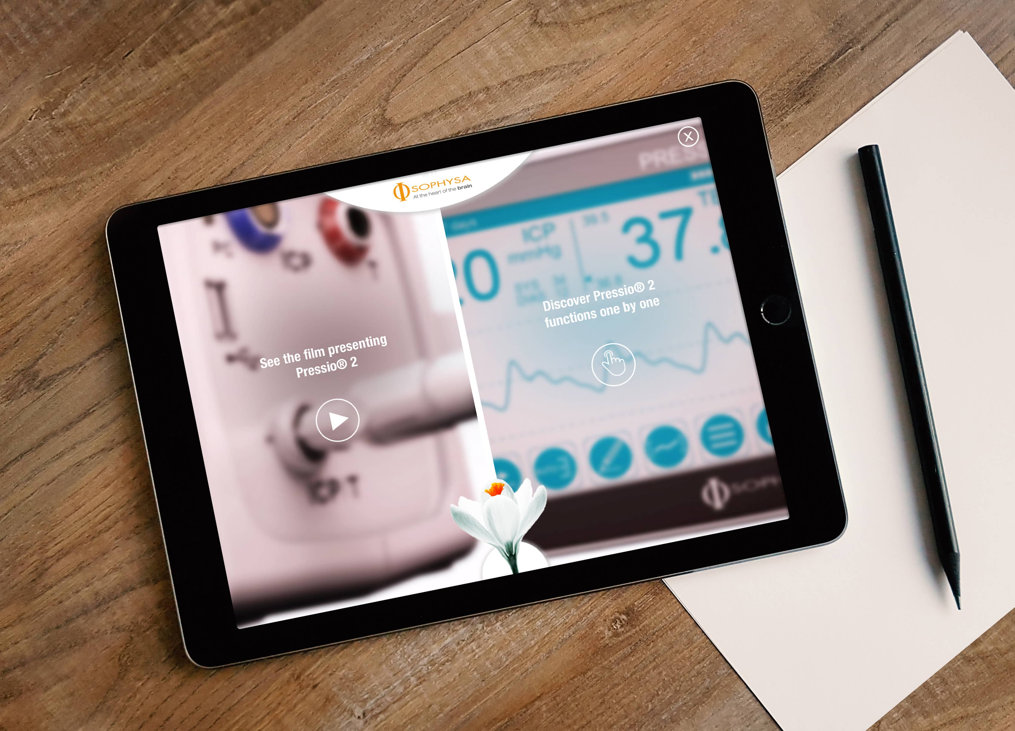 Application Mobile Sur Mesure Pressio Sophysa - Synthes 3D